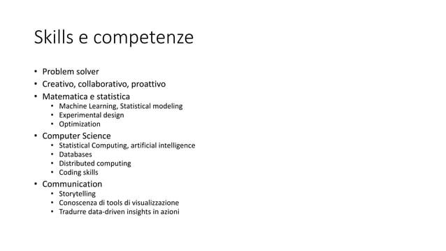 Data science e machine learning | PPT