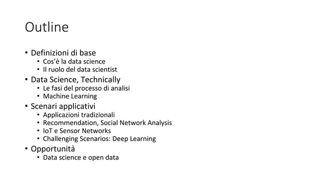 Data science e machine learning | PPT