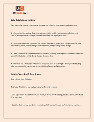 Data Science for Beginners: A Step-by-Step Introduction | PDF