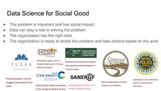 Data Science for Social Good | PDF