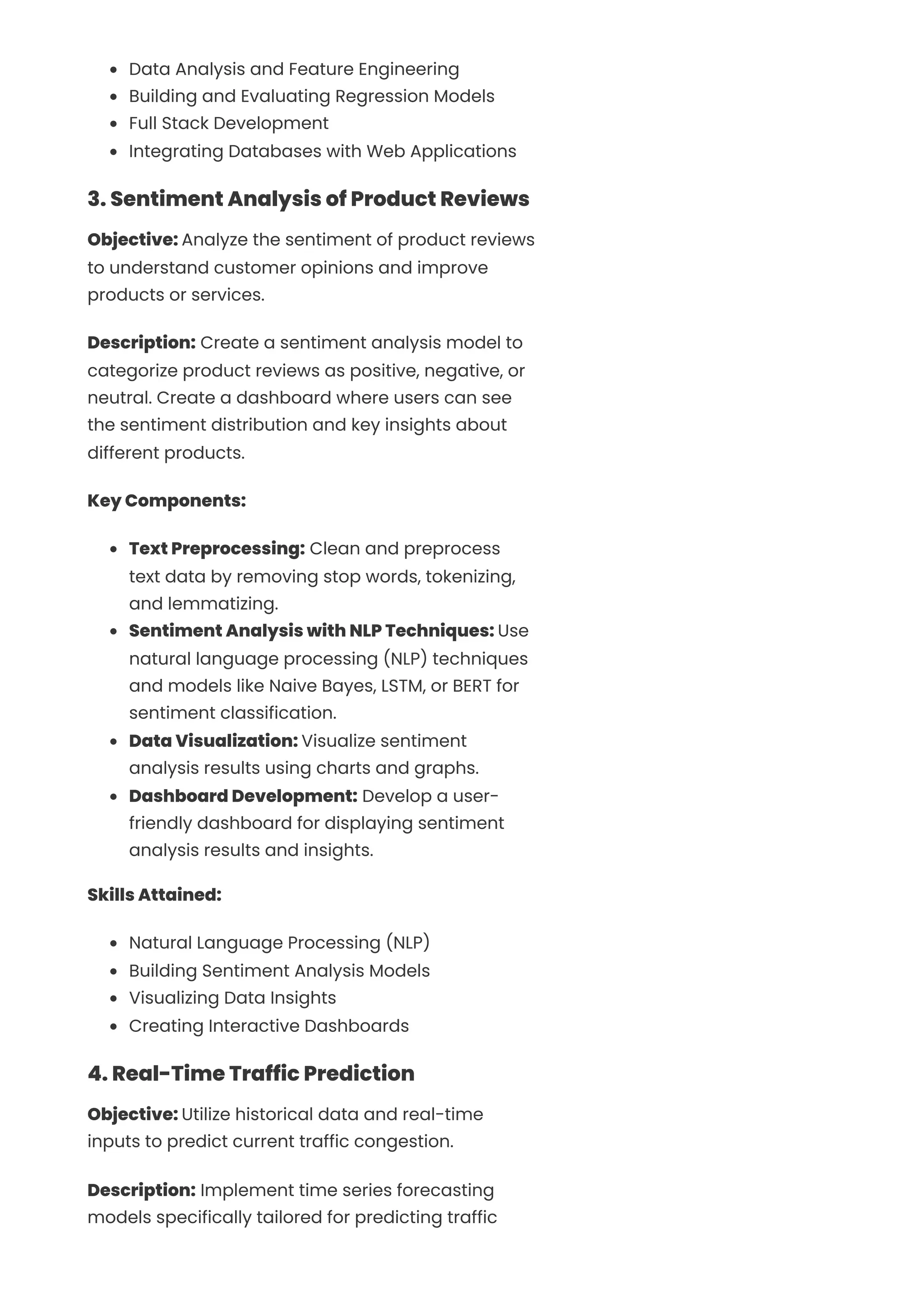 Data Science Full Stack Developer Project Ideas | PDF