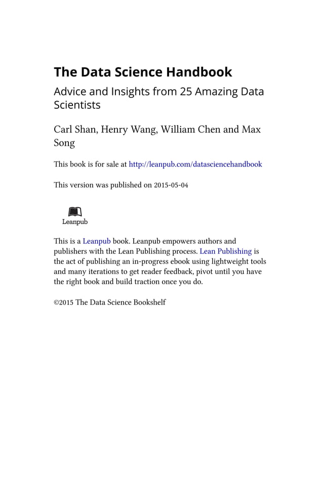Datasciencehandbook sample | PDF | Publishing Industry | Industries