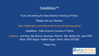 DataMites Data Science Training In Patna | PPT