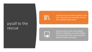 Data science in ruby, is it possible? is it fast? should we use it? | PPT