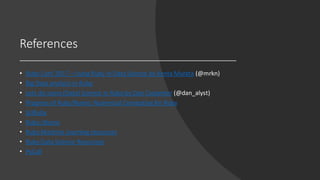 Data science in ruby, is it possible? is it fast? should we use it? | PPT