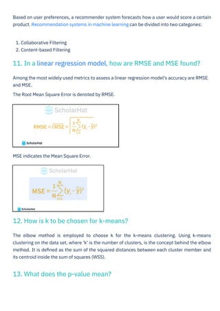 Data Science Interview Questions PDF By ScholarHat | PDF