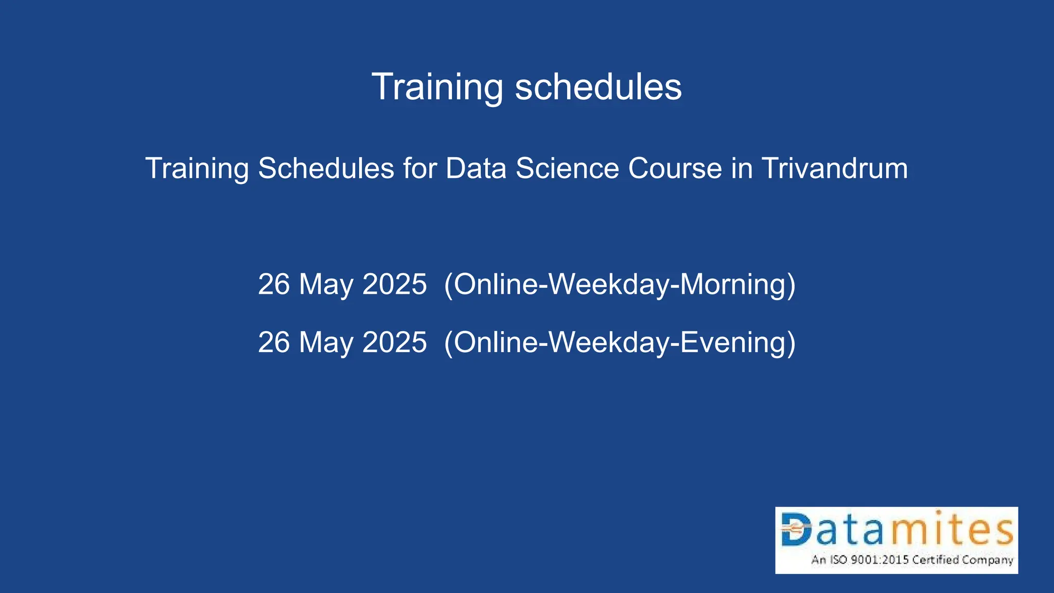DataMites Data Science Training in Trivandrum | PPTX