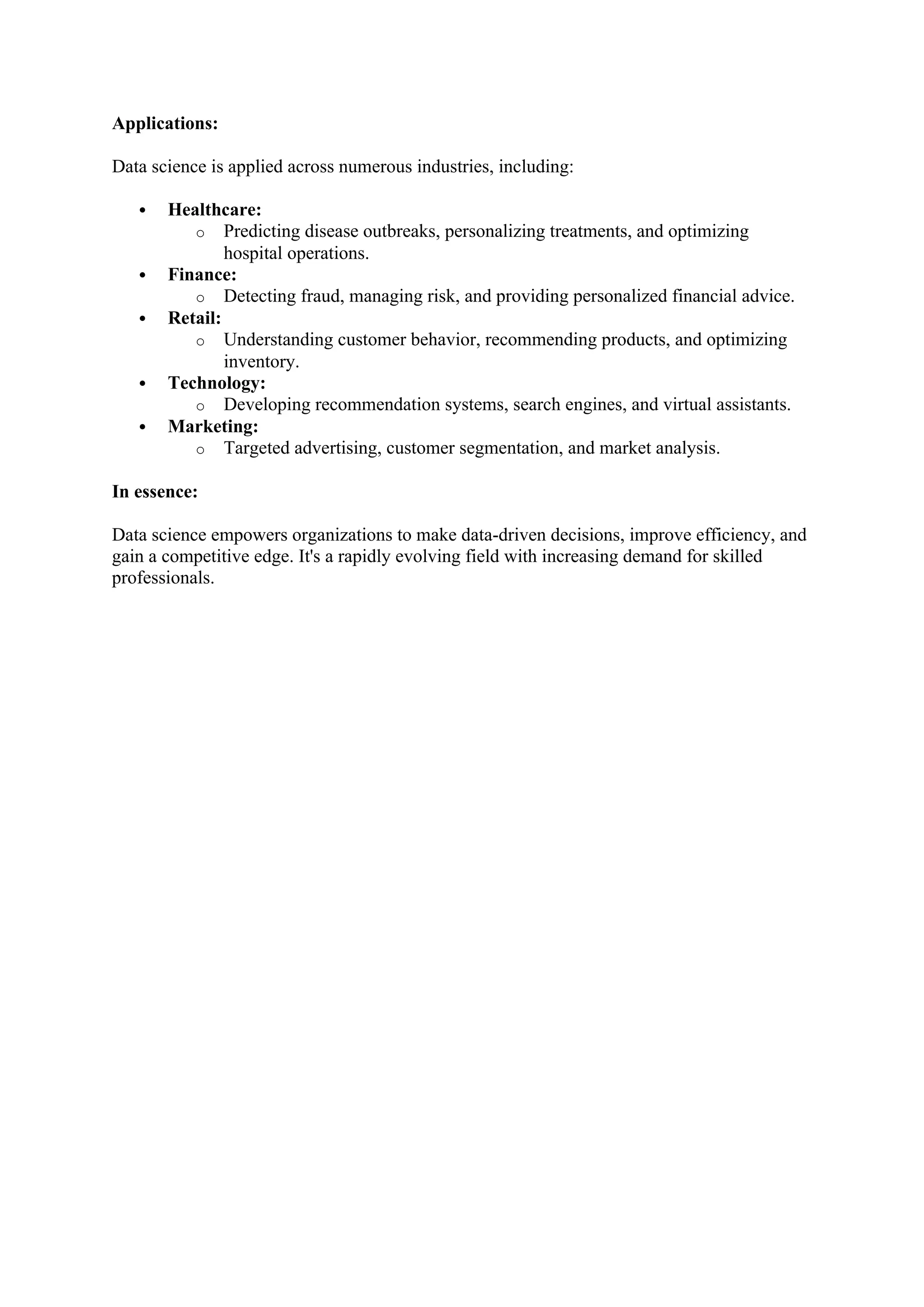 Data science is a multidisciplinary field that uses scientific methods.docx