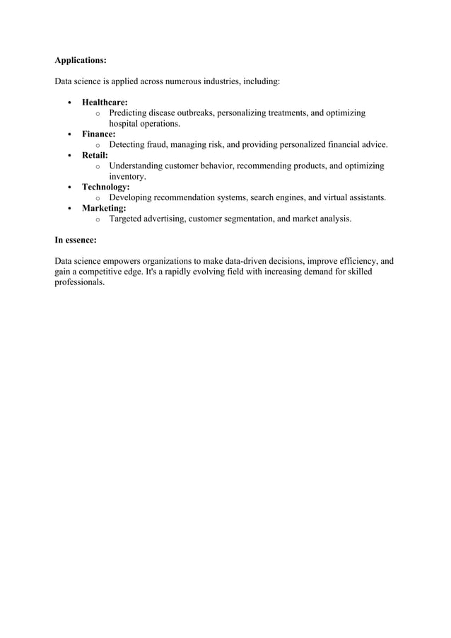 Data science is a multidisciplinary field that uses scientific methods.docx