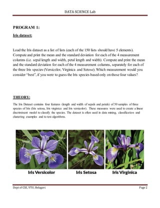 Data science lab Report (Mtech 2nd Sem R programming) | DOC | Biological Sciences | Science