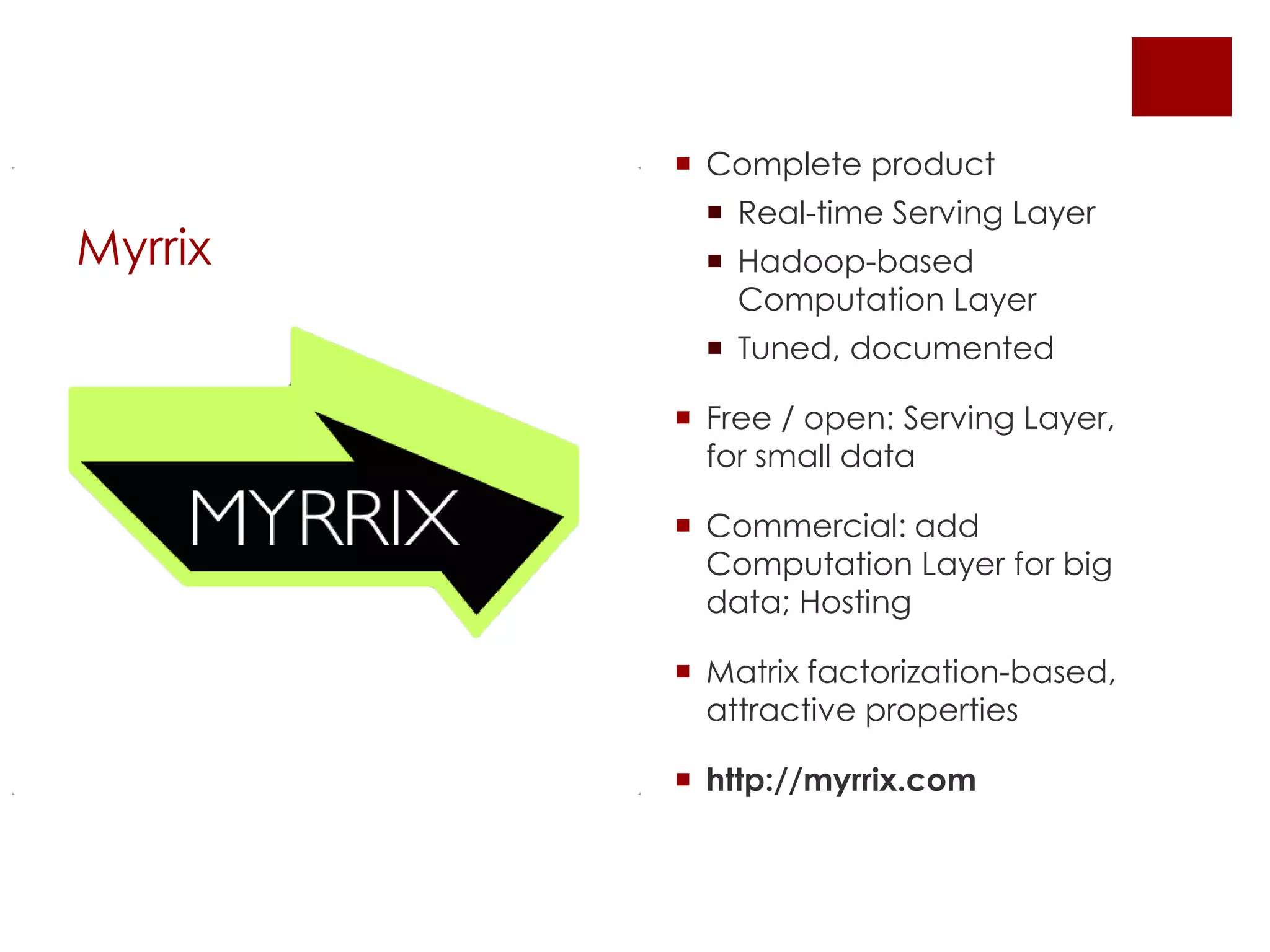 Simple Matrix Factorization For Recommendation In Mahout Ppt