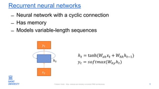 Skip, residual and densely connected RNN architectures | PPT