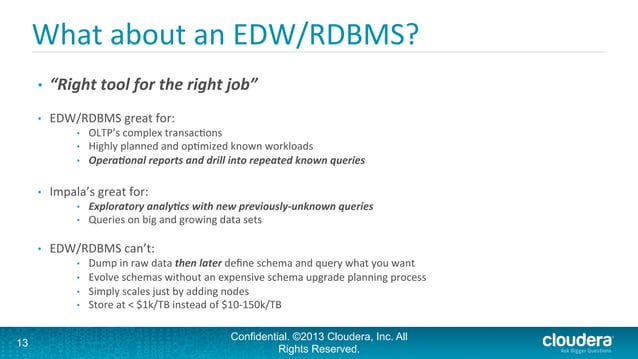 Cloudera Impala: A modern SQL Query Engine for Hadoop | PDF | Databases | Computer Software and ...