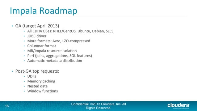 Cloudera Impala: A modern SQL Query Engine for Hadoop | PDF | Databases | Computer Software and ...