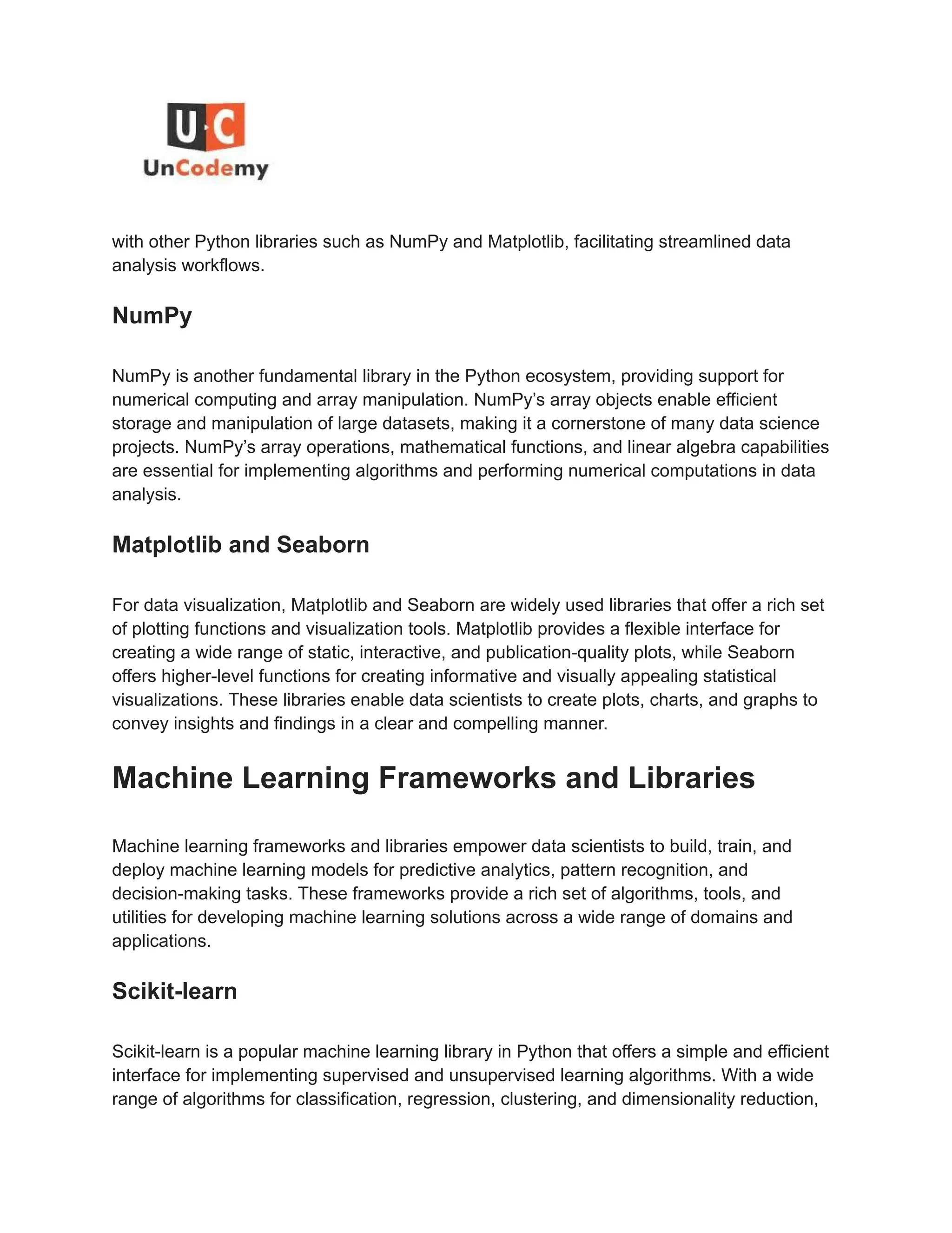 Data Science Tools and Technologies: A Comprehensive Overview | PDF