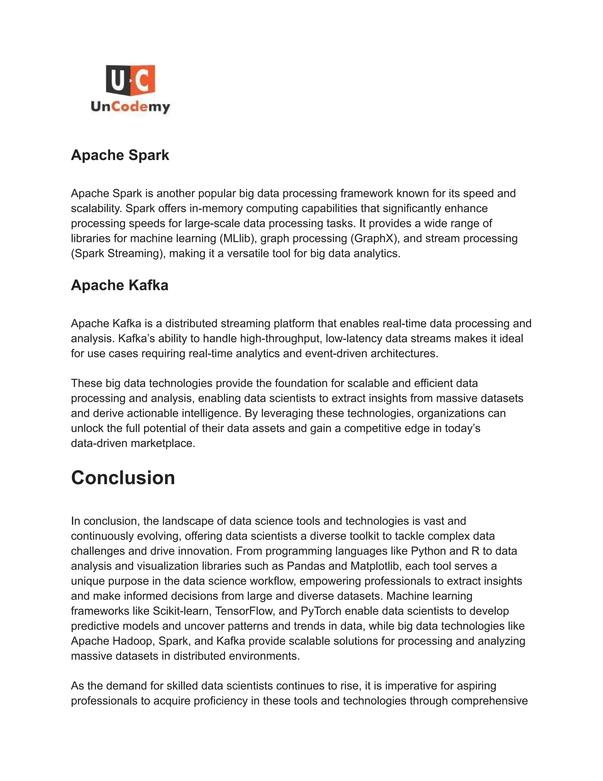 Data Science Tools and Technologies: A Comprehensive Overview | PDF