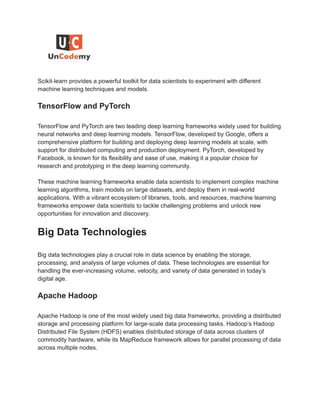 Data Science Tools and Technologies: A Comprehensive Overview | PDF