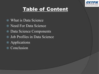 Introduction To Data Science | PPTX