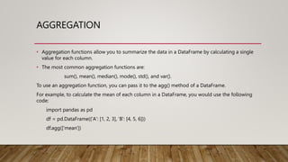 Data Science ppt on dataframe operations.pptx
