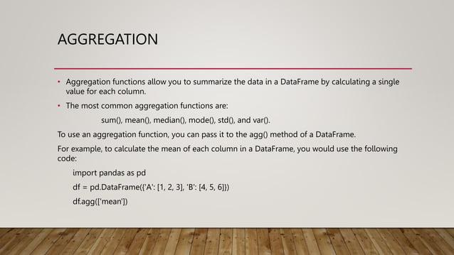 Data Science ppt on dataframe operations.pptx