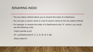 Data Science ppt on dataframe operations.pptx