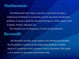 Bayer's Theorem Naive Bayer's classifier | PPT