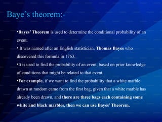 Bayer's Theorem Naive Bayer's classifier | PPT