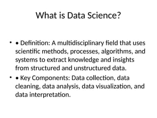 Introduction to Data science for Match teachers | PPT