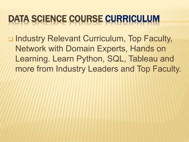 Data sciences course | PPTX