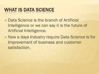 Data sciences course pdf | PPT