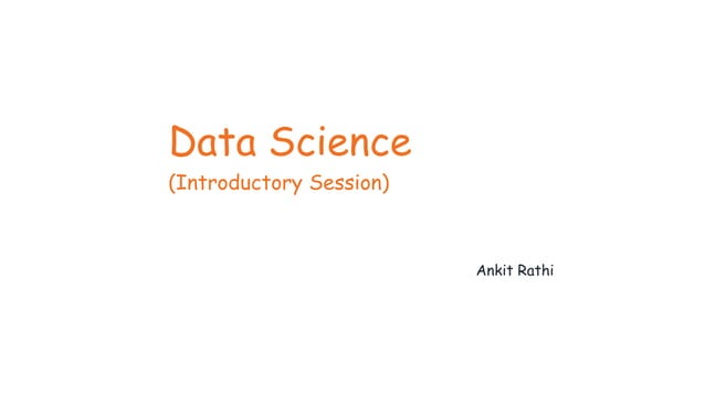 Data Science Session | PPT