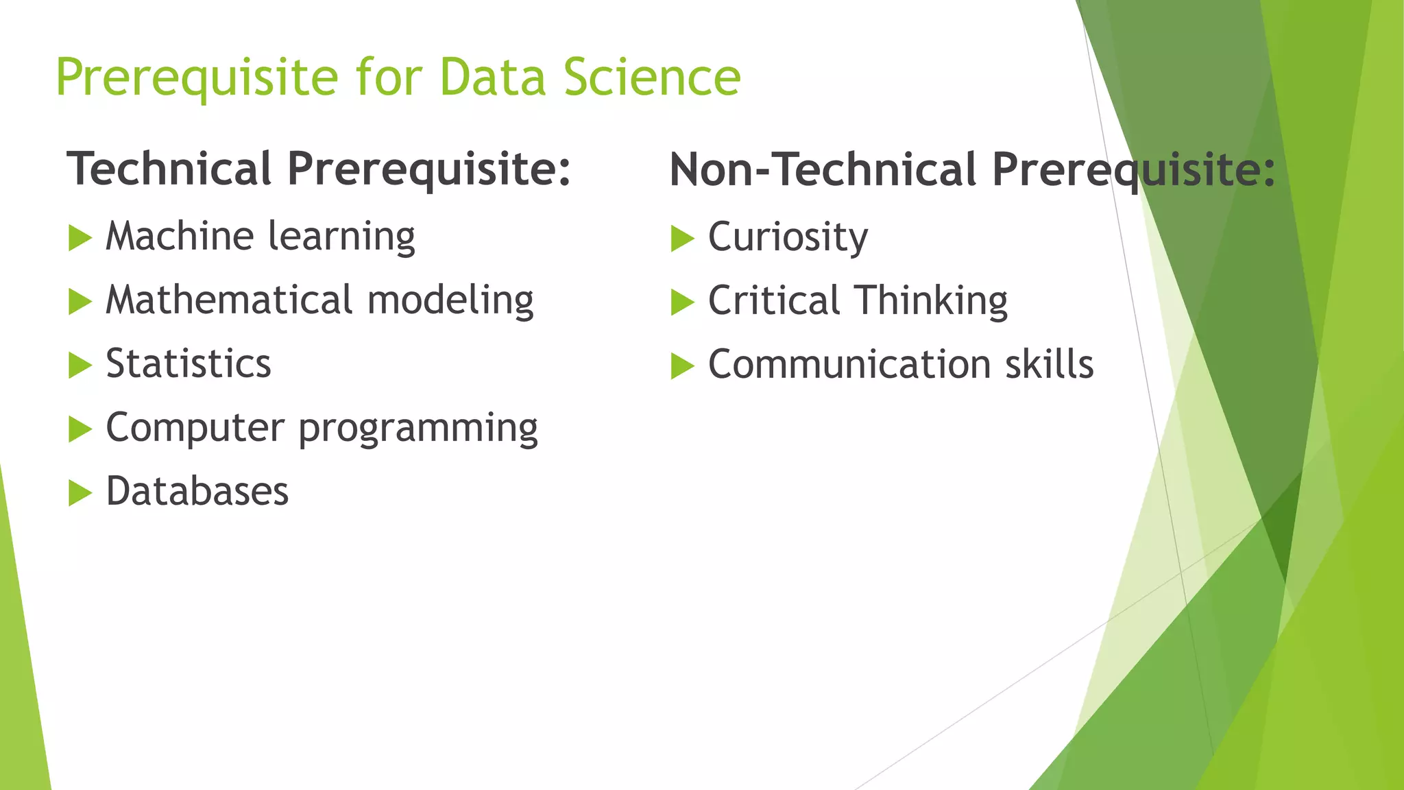 Data science | PPTX | Databases | Computer Software and Applications