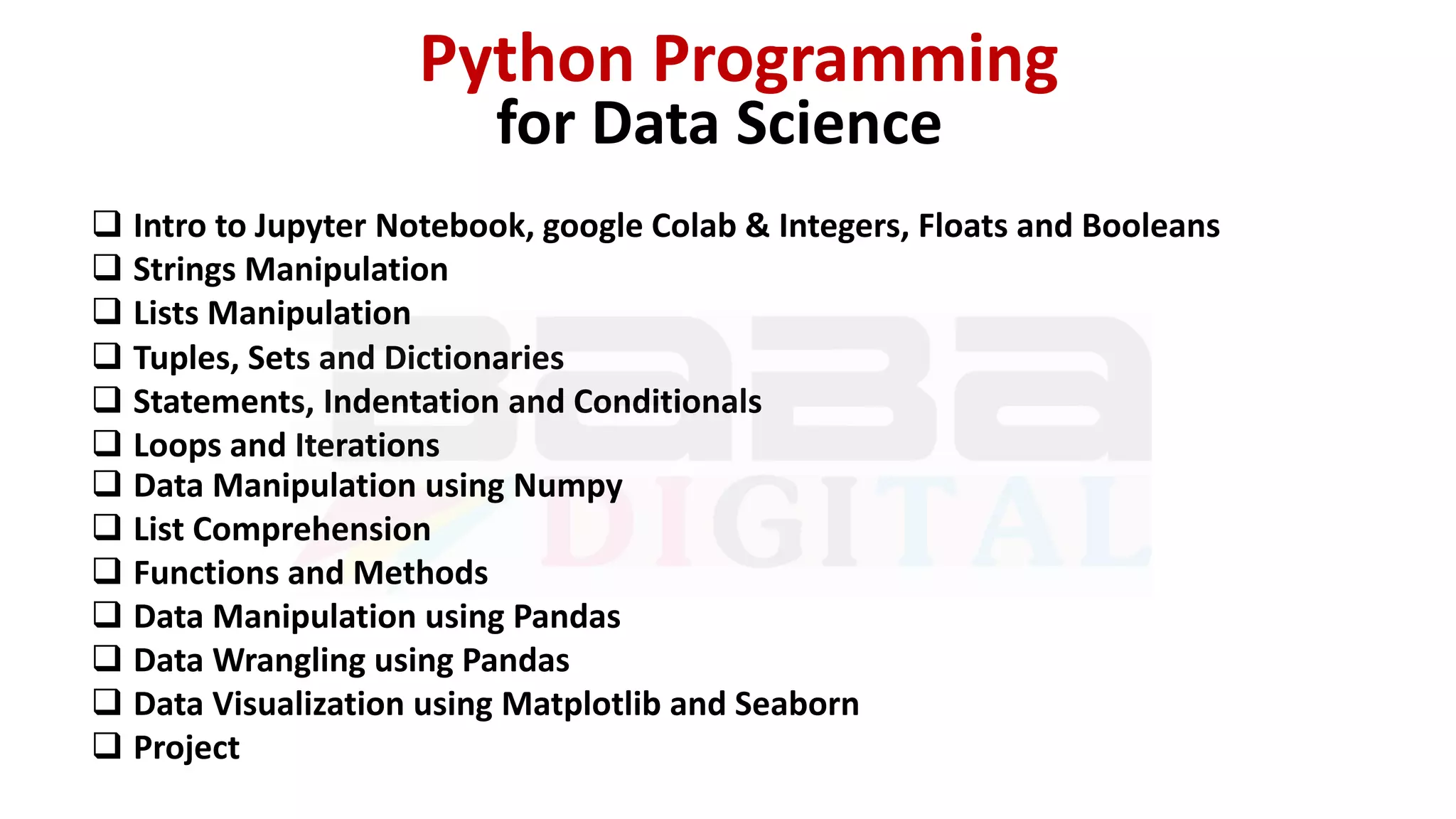 Data Science Syllabus | PPT