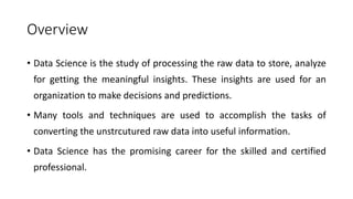 Data science training | PPT