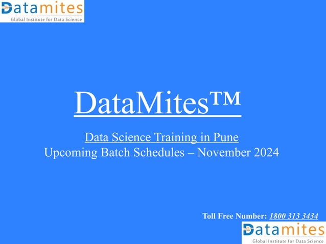 Data Scientist Training in Pune-November | PPT