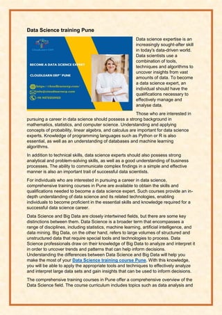 Data Science training Pune | PDF | Information Services Industry | Industries