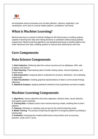 Data Science vs Machine Learning: What is the Difference? | PDF ...