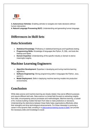 Data Science vs Machine Learning: What is the Difference? | PDF ...
