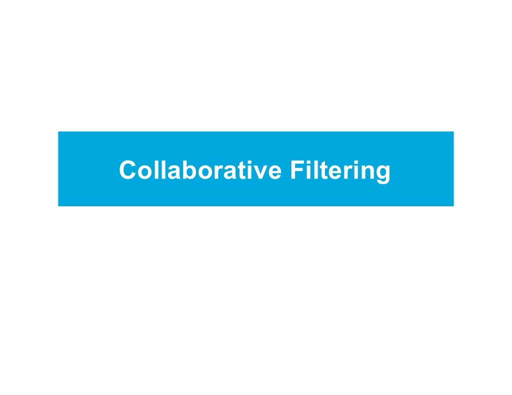 Collaborative Filtering