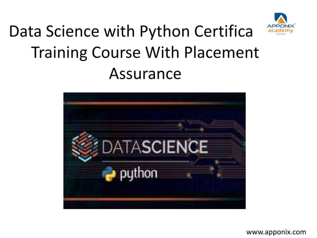 Data science with python certification training course with | PPT