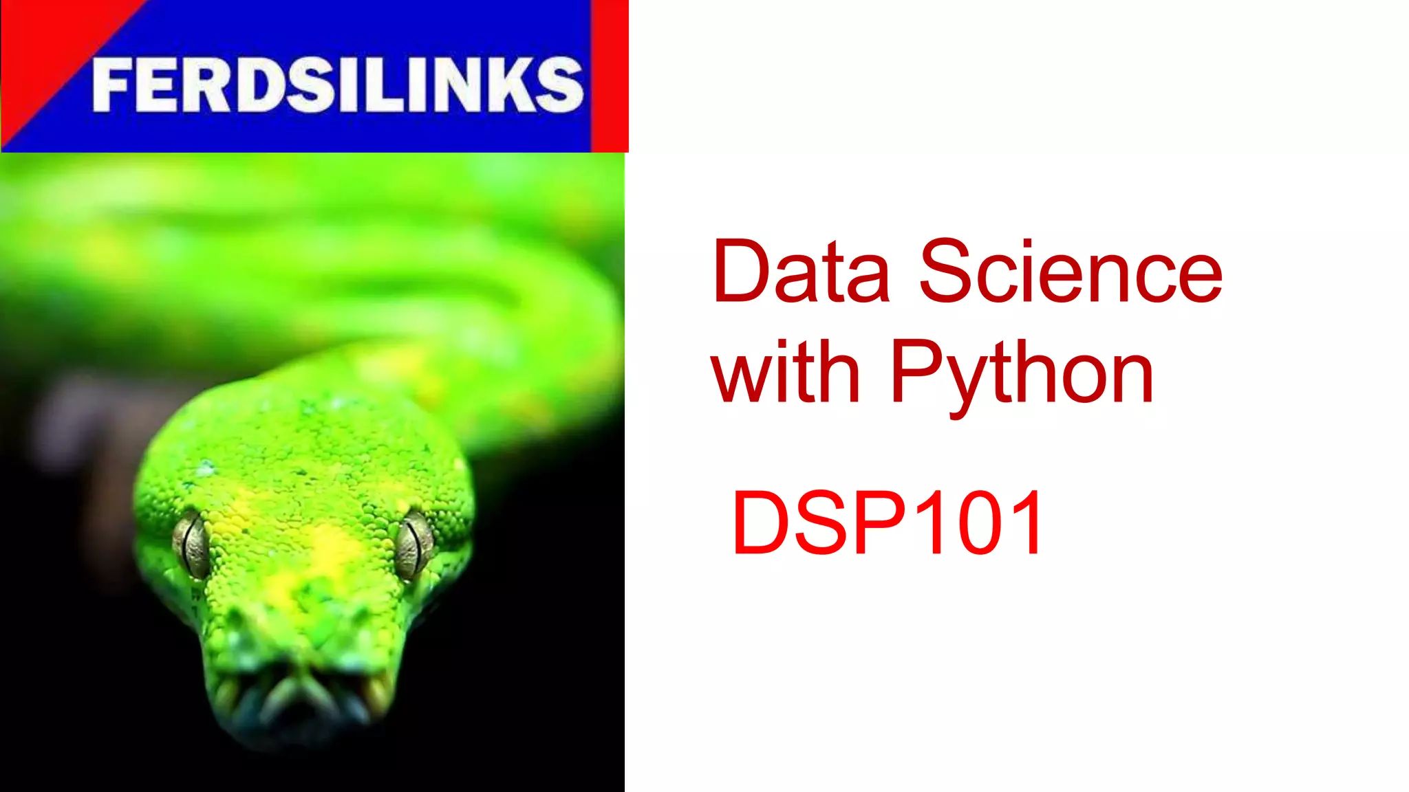 Data Science With Python Course Outline Pptx