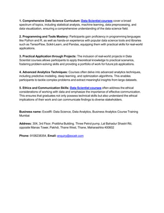 data scientist course (4).Excelr solutions thane | PPTX