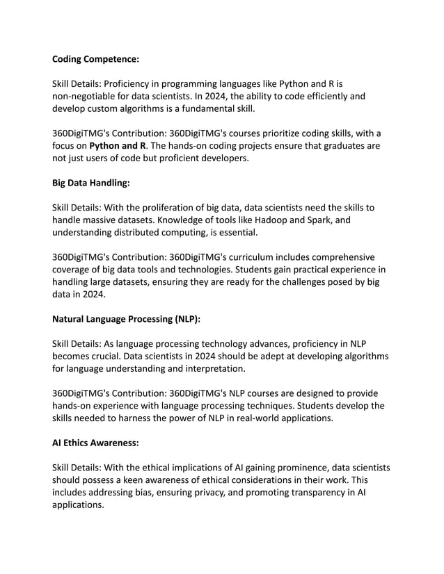 Data Scientist Course in Hyderabad | PDF