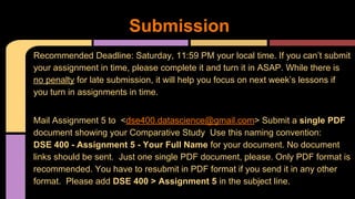 Data scientist enablement dse 400 week 5 roadmap | PPT