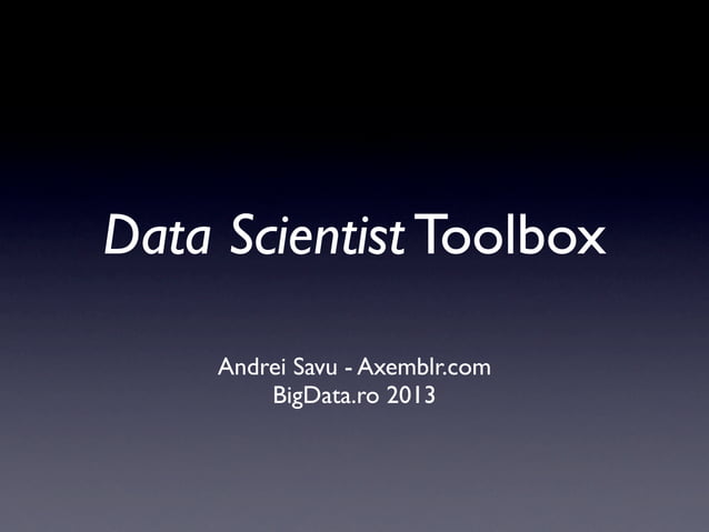 Data Scientist Toolbox | PDF | Databases | Computer Software and Applications