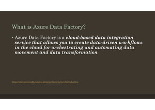 Azure Data Factory V2; The Data Flows | PDF