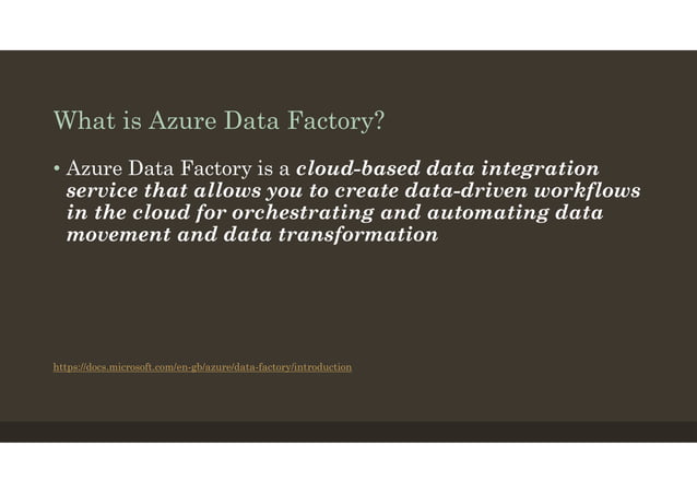 Azure Data Factory V2; The Data Flows | PDF | Cloud Computing | Internet