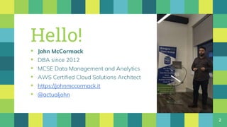 Data Scotland 2019: You can run SQL Server on AWS | PPT