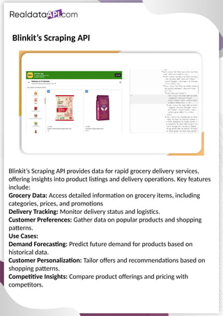 Data Scraping Insights with Zomato, Swiggy, and Zepto APIs.pptx
