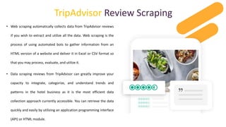 Data Scraping Reviews from TripAdvisor | PPTX | Internet | Computing